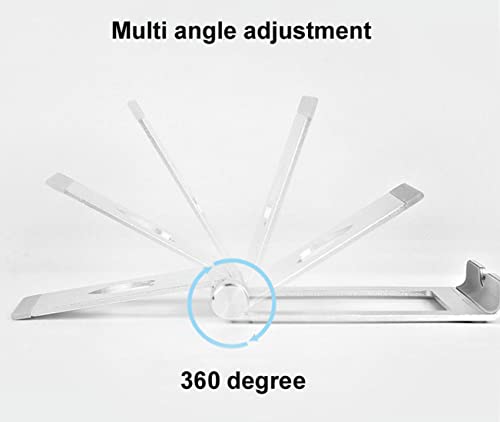 Cell Phone Stand Desk Adjustable Aluminum Mobile Phone Holder 360 Degree Compatible for iPhone 13 12 Pro Max, iPhone 11 X SE XS XR 8 Plus 6 7 6S Samsung Galaxy Note20 S20 S10 S9 S8 S7 (Black)