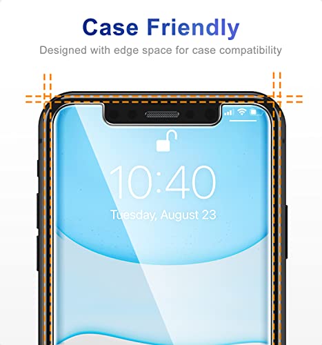 CANSHN 3 Pack Screen Protector for iPhone 11 [6.1 inch] + 3 Pack Tempered Glass Camera Lens Protector with Easy Installation Frame, Anti-Scratch, Case Friendly, 9H Hardness, HD Clear Film [6 Pack]