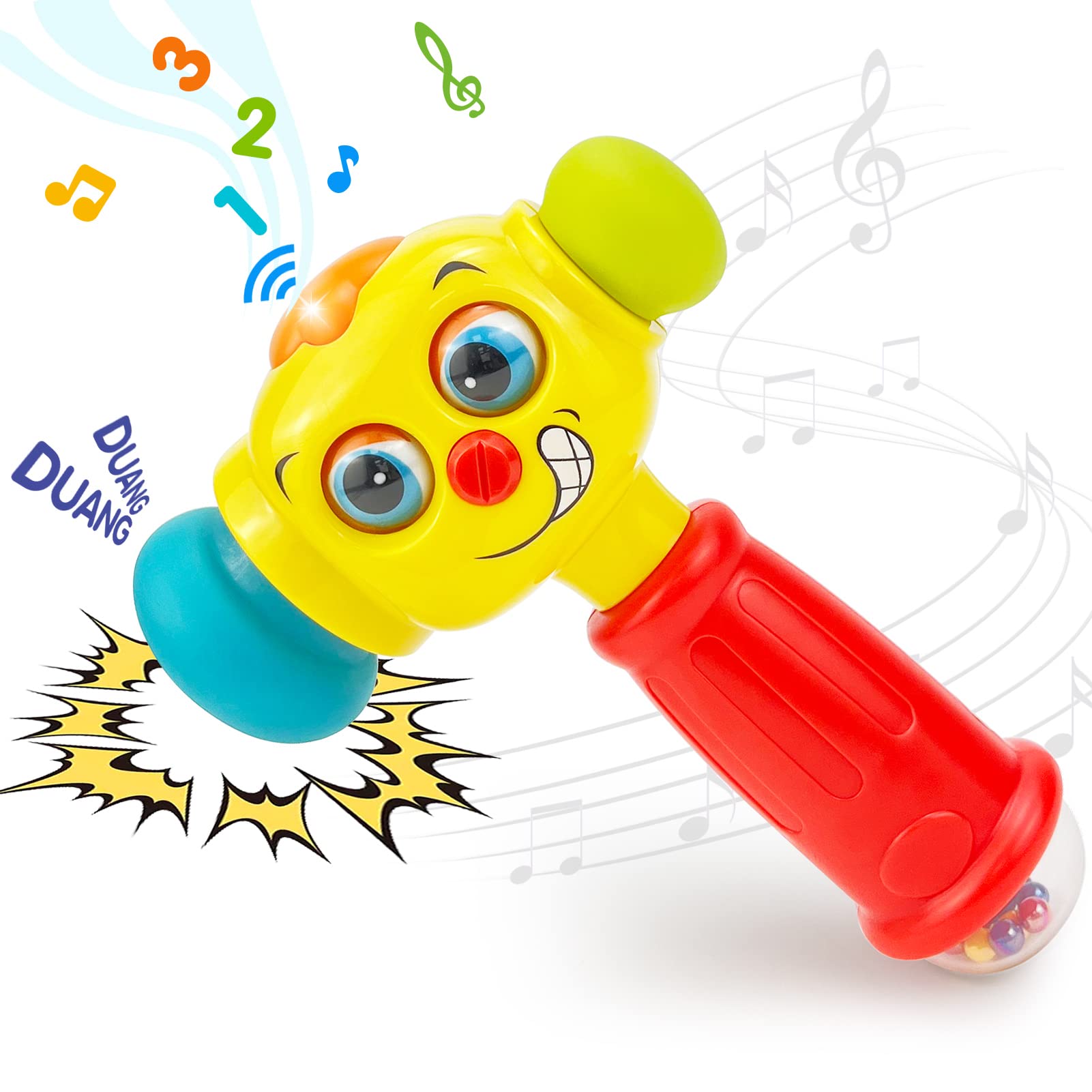BABYFUNY Toys for 1 Year Old Boy Girl - Baby Hammer Toys with Music Sound & Lights, Baby Toys 12-18 Months, Musical Toys in Entertainment & Learning Mode for 1 2 3 Years Old