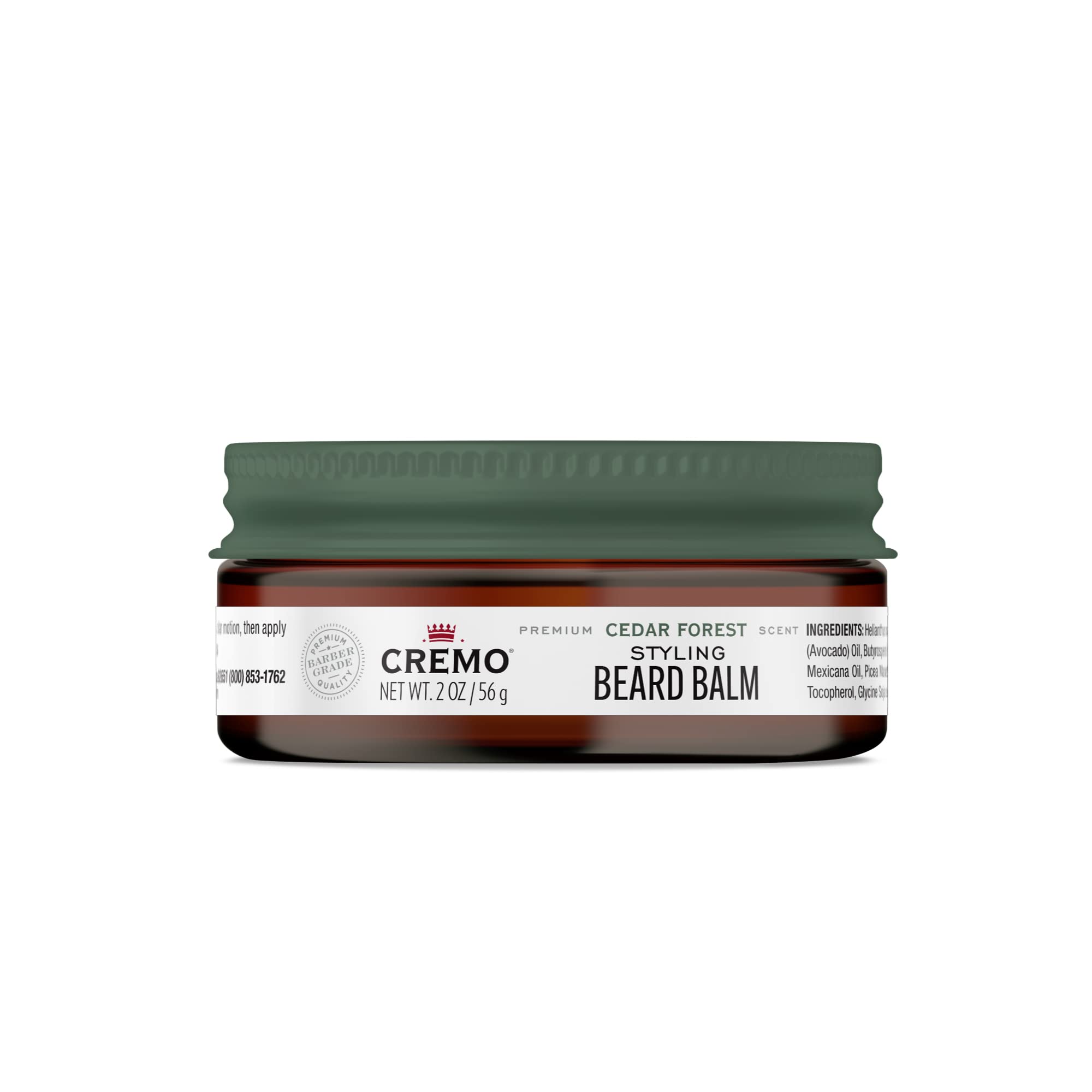 Cremo Styling Beard Balm, Forest Blend, Nourishes, Shapes And Moisturizes All Lengths Of Facial Hair, 2 Ounce (Packaging May Vary)
