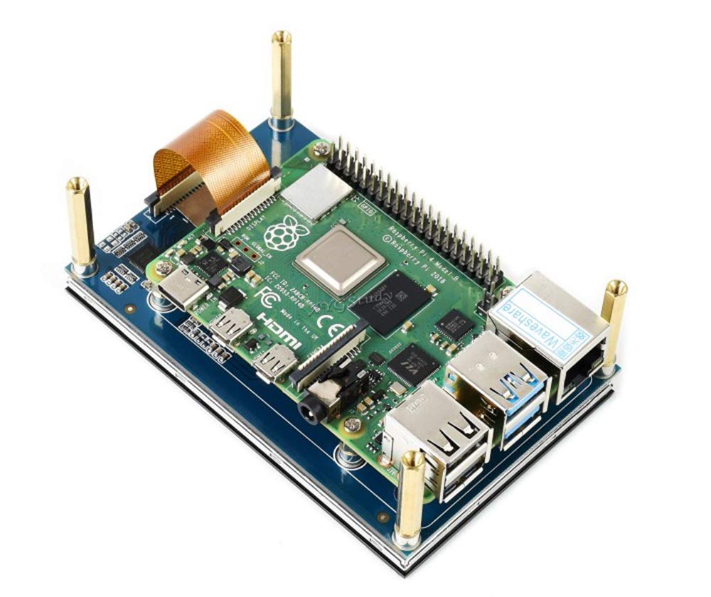 XYGStudy 4.3inch for Raspberry Pi IPS LCD Capacitive Touch Display Screen 800×480 4.3inch IPS Wide Angle MIPI DSI Interface for Raspberry Pi 4 3 2 Model B B+ A+ Raspbian Retropie Ubuntu Driver Free