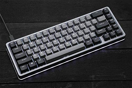 DROP ALT High-Profile Mechanical Keyboard — 65% (67 Key) Gaming Keyboard, Hot-Swap Switches, Programmable Macros, Backlit RGB LED, USB-C, Doubleshot PBT, Aluminum Frame (Kaihua Speed Silver, Gray)