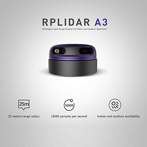 youyeetoo Slamtec RPLIDAR A3 2D 360 Degree 25 Meters scanning Radius & Mute brushless Motor lidar Sensor for Obstacle Avoidance and Navigation of Outdoor AGV Drones