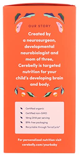 Cerebelly Organic 8-9 Months Variety Pack Baby Purees 3 Count, 4 OZ