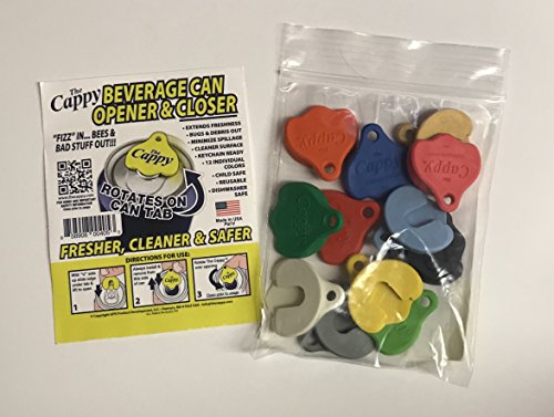 Cappy, Voted BEST Beverage Can Opener & Closer! 12-Color Pack