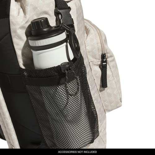 adidas Saturday Backpack, BOS Mini Monogram Wonder Beige/Black, One Size