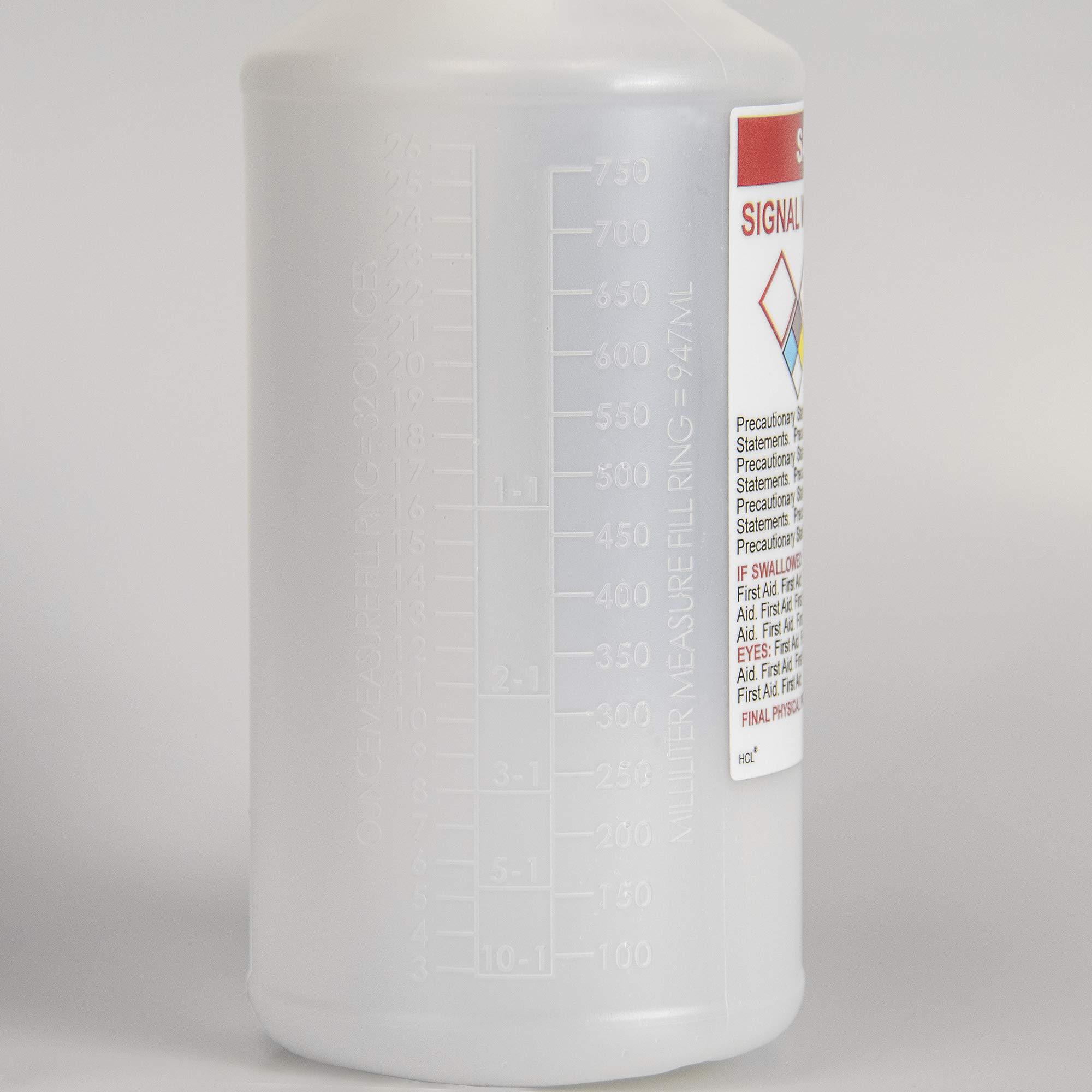 HCL Pre-Labeled GHS Spray Bottles - Ethanol 70% - 24oz (Supplied Empty)