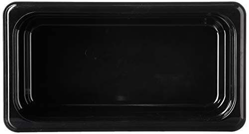 Cambro Black 1/3 Size High Heat H-Pan 4" H