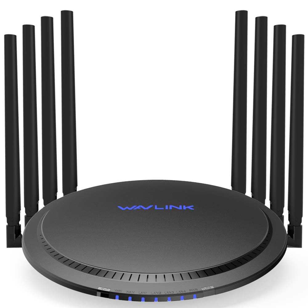 WAVLINK AC3000 Smart Wi-Fi Router for Home,MU-MIMO Tri-Band Wireless Interent Gigabit Router,High Speed WiFi Range Extender with Touchlink,4K Streaming/Gaming(Ethernet Ports,Guest WiFi, QoS)