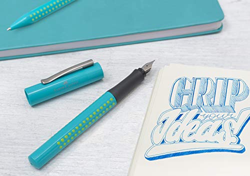 Faber-Castell 140916 Grip 2010 M Fountain Pen - Turquoise