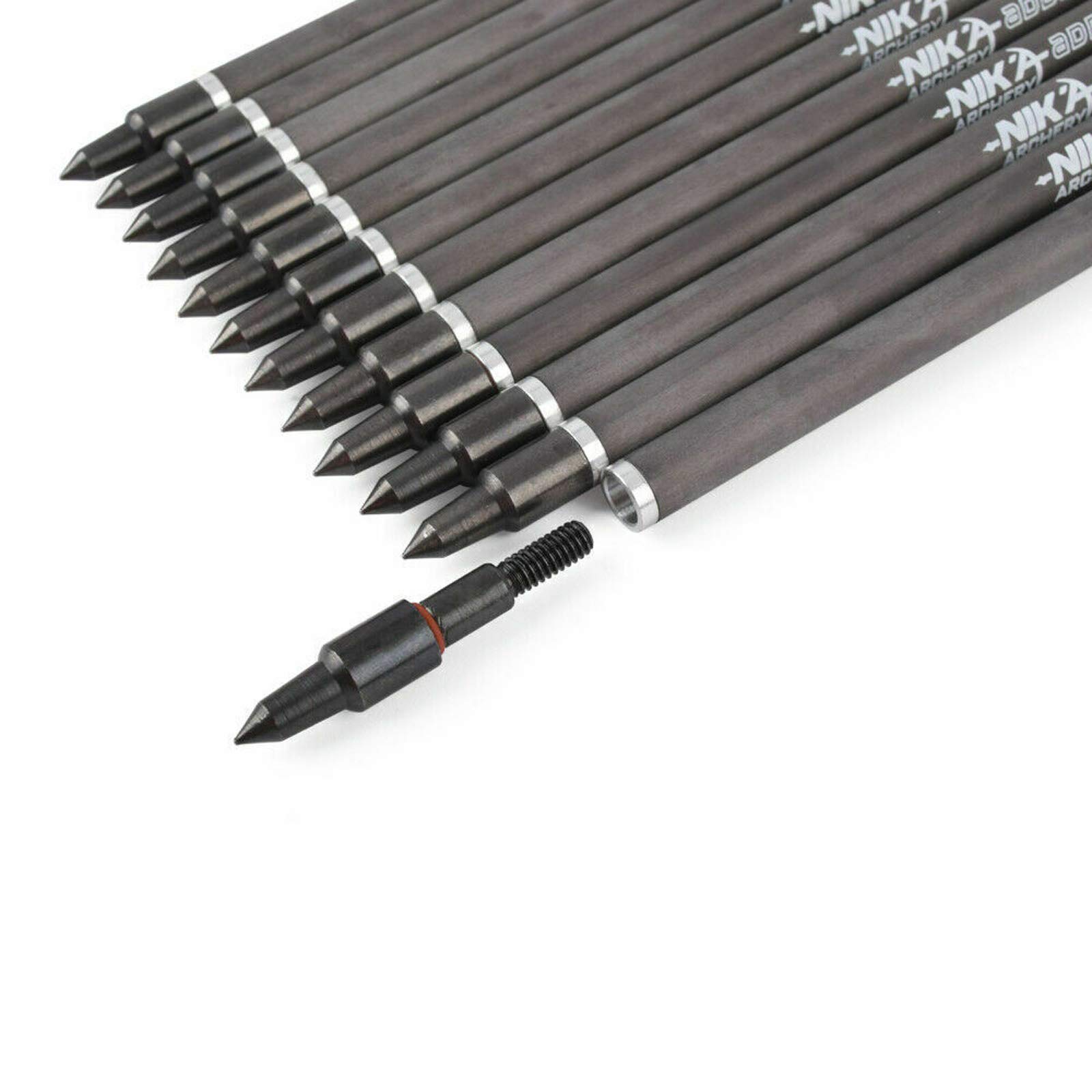 7.5" Crossbow Bolts Carbon Arrows SP350 for Cobra System R9 Bow Hunting, Pack of 12