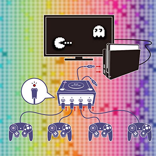 Brook Gamecube to Switch Controller Adapter - Console Gaming Adapter, Turbo Function, Super Bomberman R Accessory, Gamecube Accessory