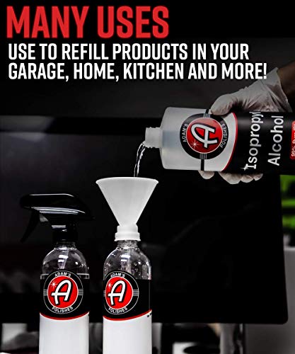 Adam's EZ-Fill Threaded Funnel - Twist On Empty Spray Bottle Refill Funnel | For Home, Car Detailing. Cleaning Supplies, Kitchen, Bath, Essential Oils, Powders | Universal Fit For Various Size Bottles