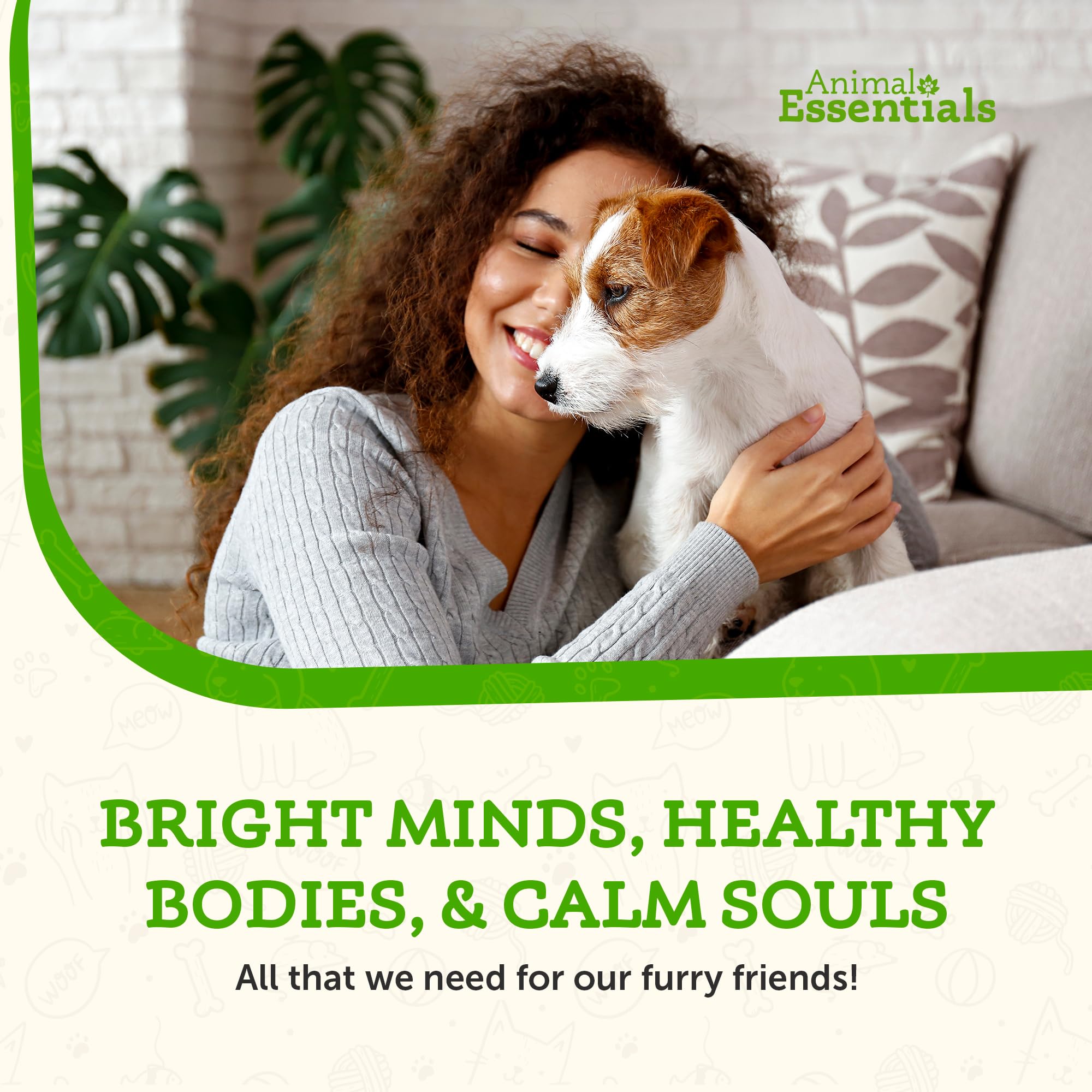 Animal Essentials Focus Lions Mane Mushroom Supplement for Dogs & Cats - Supports Brain Health, Cognitive Function, Healthy Immune Response, Mushroom Powder Extract - 1.8 Oz (Pack of 1)
