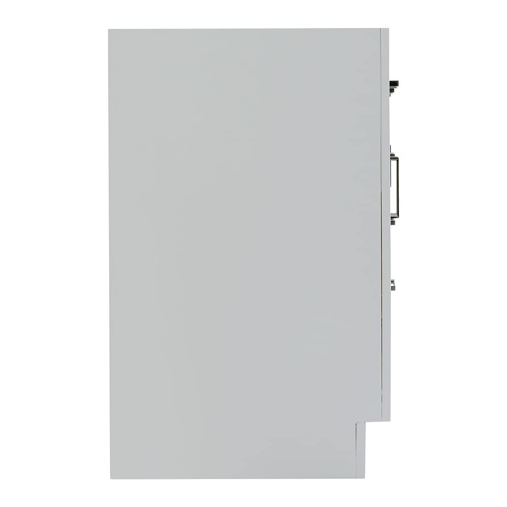 ARIEL Hepburn Bathroom Vanity Base Cabinet 48" Grey, Single Sink Configuration, 2 Soft Closing Doors, 9 Full Extension Dovetail Drawers, Toe Kick, Matte Black