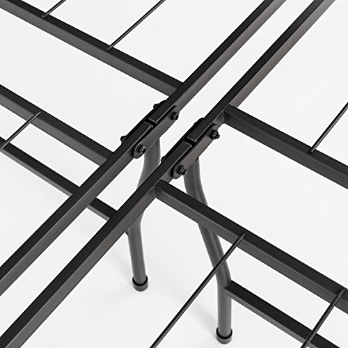 Best Price Mattress 18 Inch Metal Platform Beds w/ Heavy Duty Steel Slat Mattress Foundation (No Box Spring Needed), Black