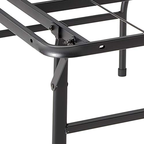 Best Price Mattress 18 Inch Metal Platform Beds w/ Heavy Duty Steel Slat Mattress Foundation (No Box Spring Needed), Black
