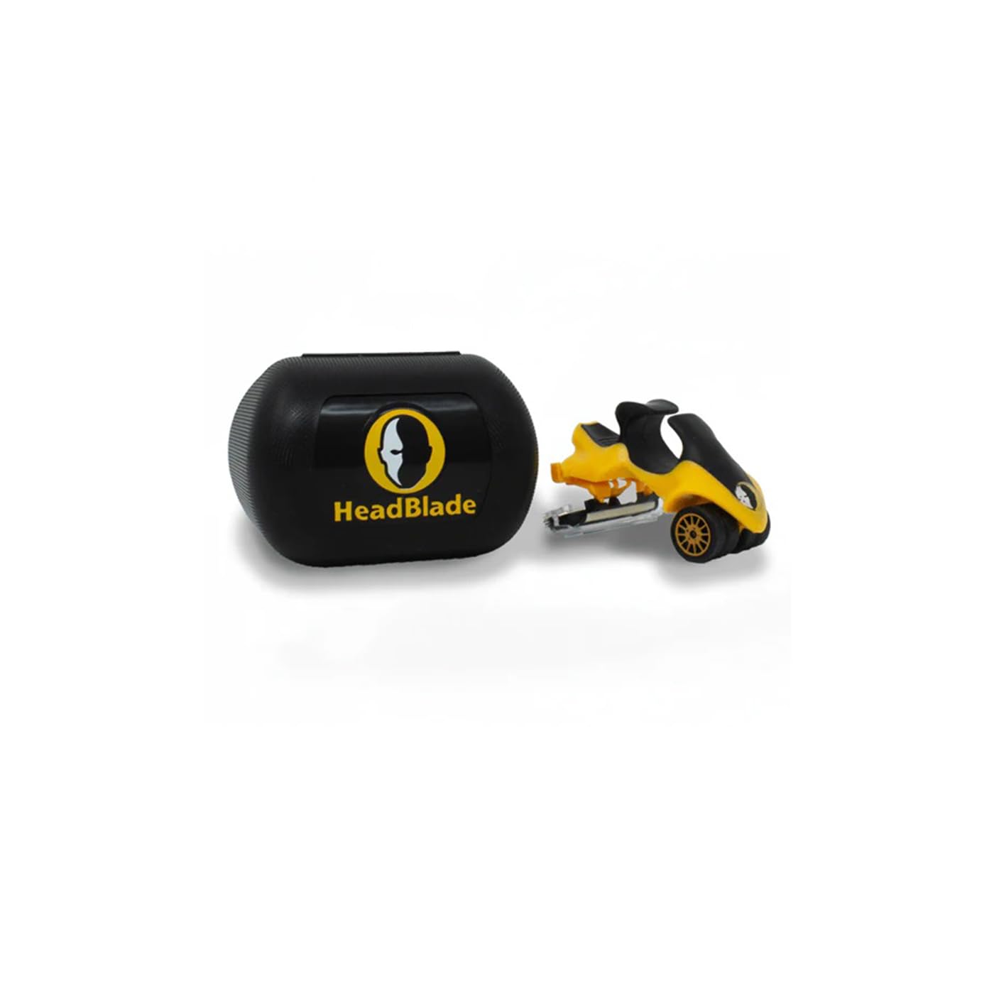 HeadBlade ATX Headshaver with HeadCase - Rigid Body with Multiblade Design and Non Slip Rubber Ring for Easy Reach, Close Shave