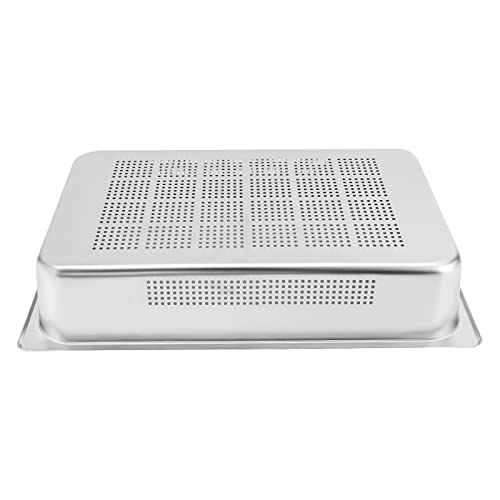 CNCEST 2pcs 4 Inch Commercial Food Heater, Steam Table Plate Buffet Counter Perforated Portable, for Use in Restaurant Canteensce