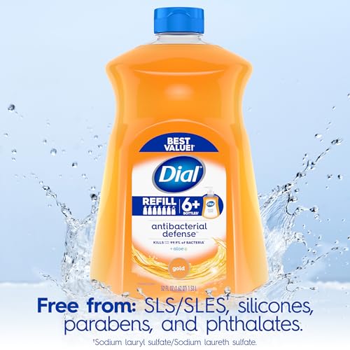 Dial Antibacterial Liquid Hand Soap, Gold, 11 fl oz (Pack of 4)