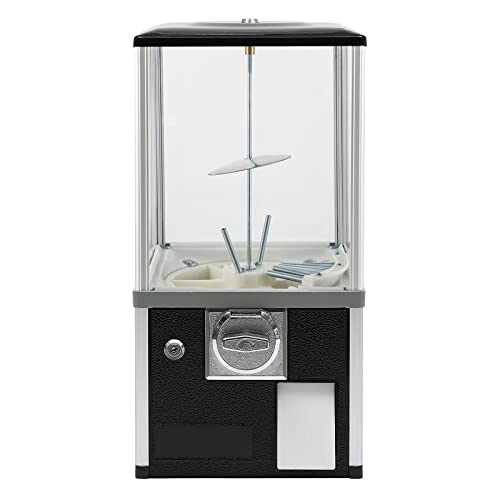 Commercial Vending Machine, Candy Gumball Vending Machine Gumball Bank Candy Vending Machine Prize Machine for 1.18-2.17in Toys/Candies, 11.42 * 10.24 * 20.87 in (Black)