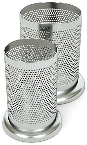 Stainless Steel Kitchen Utensil Holder for Kitchen Counter - Small Spoon Holder Utensil Crock and Large Cooking Utensil Holder Utensil Caddy - Kitchen Utensil Organizer Spatula Holder for Countertop