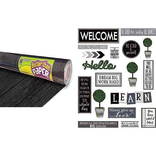 Black Wood Better Than Paper Bulletin Board Roll & Modern Farmhouse Wall Décor Bulletin Board