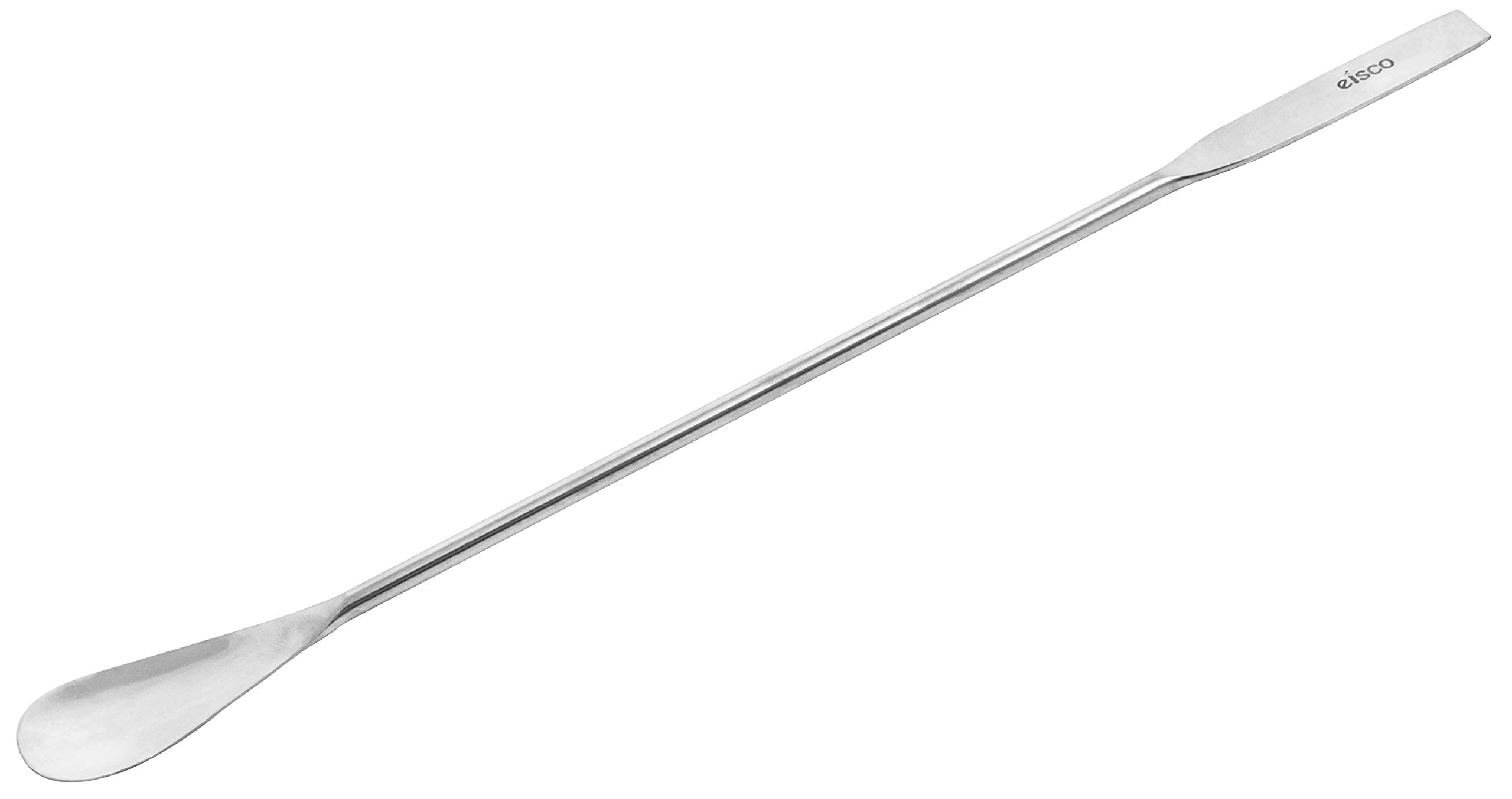 EISCO 10PK Spatula Spoons, 9" - Stainless Steel, Polished - One 0.3" Flat End, One 0.5" Scoop End