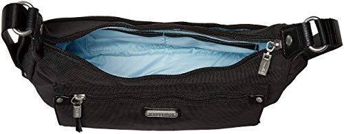 Baggallini womens Out About Bagg With Rfid Wristlet top handle handbags, Black, One Size US
