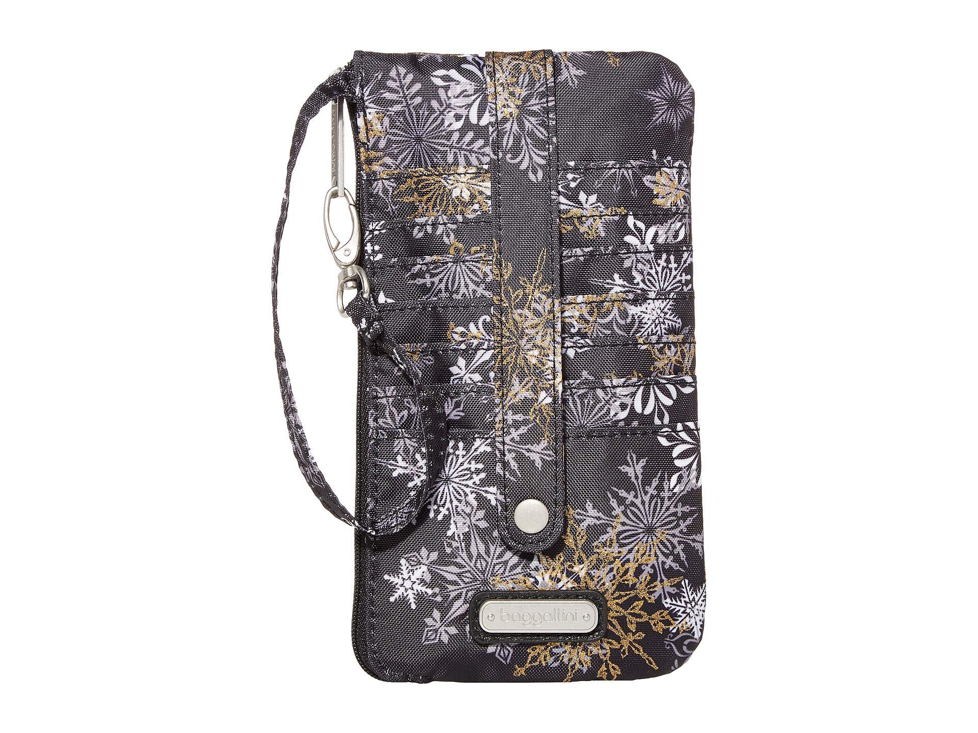 Baggallini womens Phone Wristlet Mini, Frosted Black, One Size US