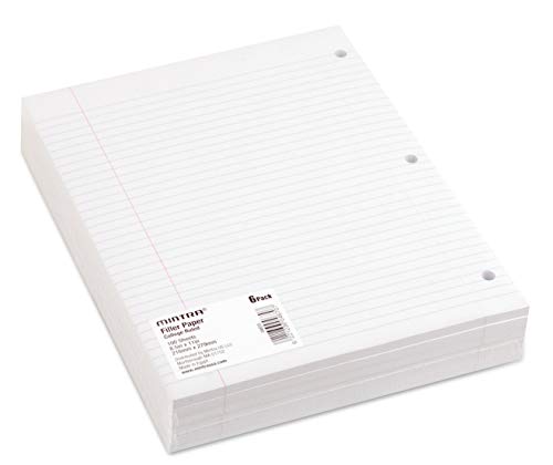 Mintra Office Filler Paper (College Ruled, 600 Sheets (6pks of 100))
