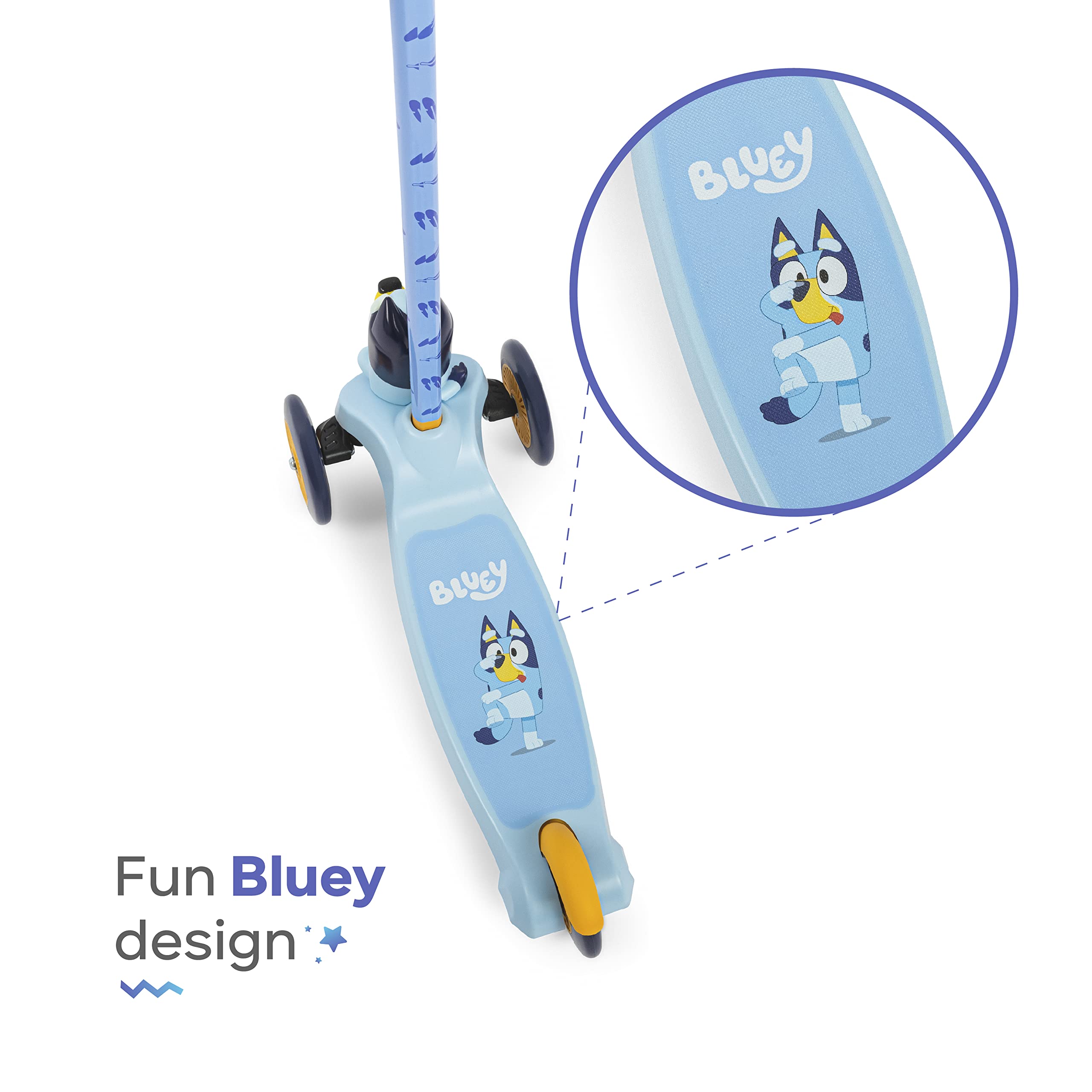 3D Peppa Pig Self Balancing Scooter | Toddler & Kids Scooter, 3 Wheel Platform, Foot Activated Brake, 75 lbs Weight Limit, for Ages 3 and Up