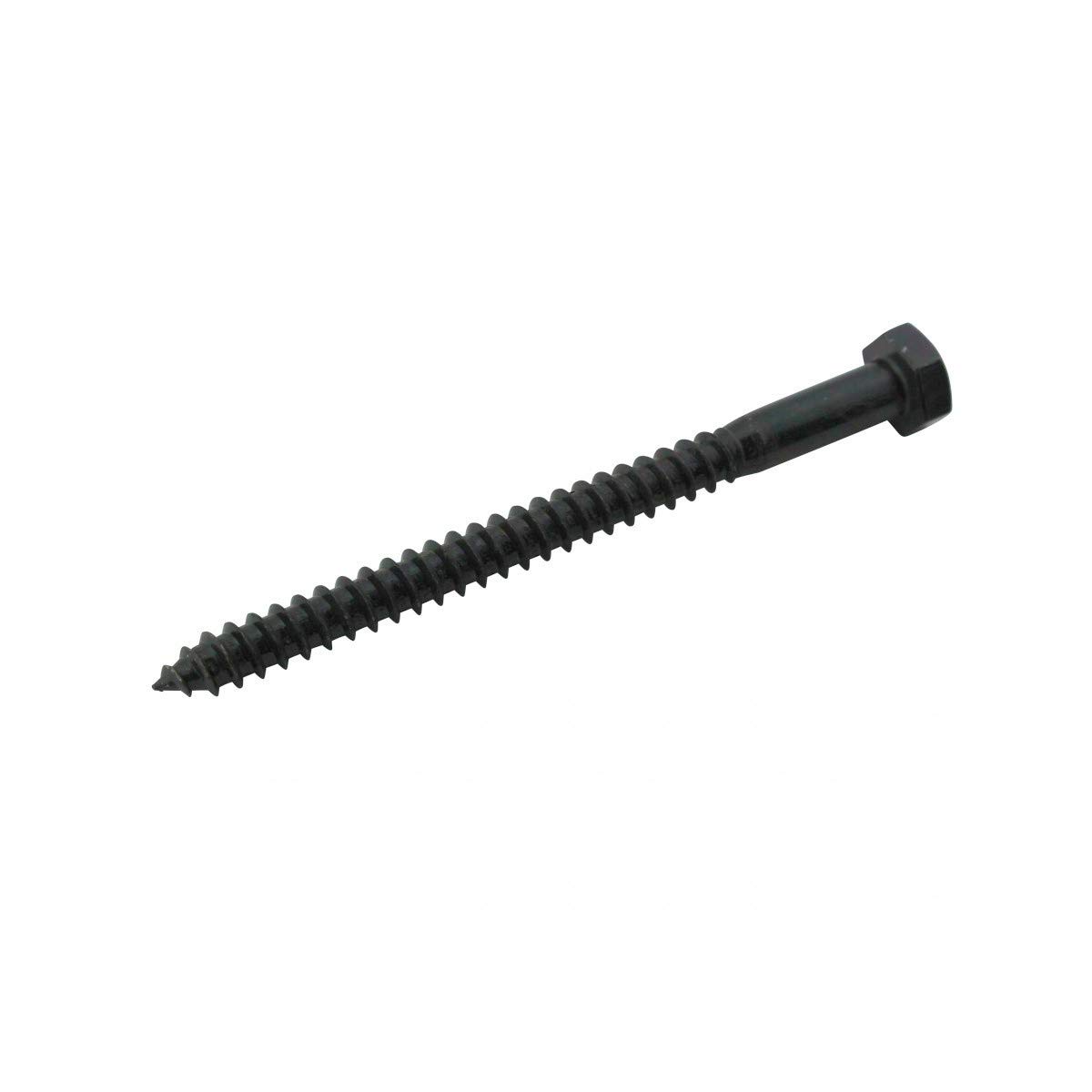 Renovators Supply Manufacturing Steel 5/16 X 4 Inches Lag Bolts Screw with Black Zinc Plated, Hex Head Leg Screw-(1 Unit), Imperial Measurement and External Hex System Pack of 100