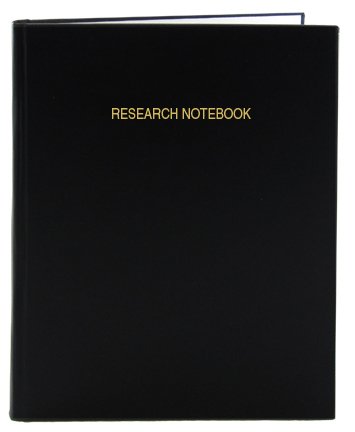 BookFactory Black Research Notebook - 96 Pages (.25" Grid Format), 8 7/8" x 11 1/4", Black Cover, Smyth Sewn Hardbound (LIRPE-096-LGR-A-LKT6)