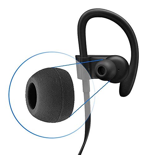 MMOBIEL Ear Tips Earbuds Replacement Compatible with Beats by Dre Powerbeats 2/3 Monsterbeats Wireless - Set of 4 Pairs - Silicone - Black