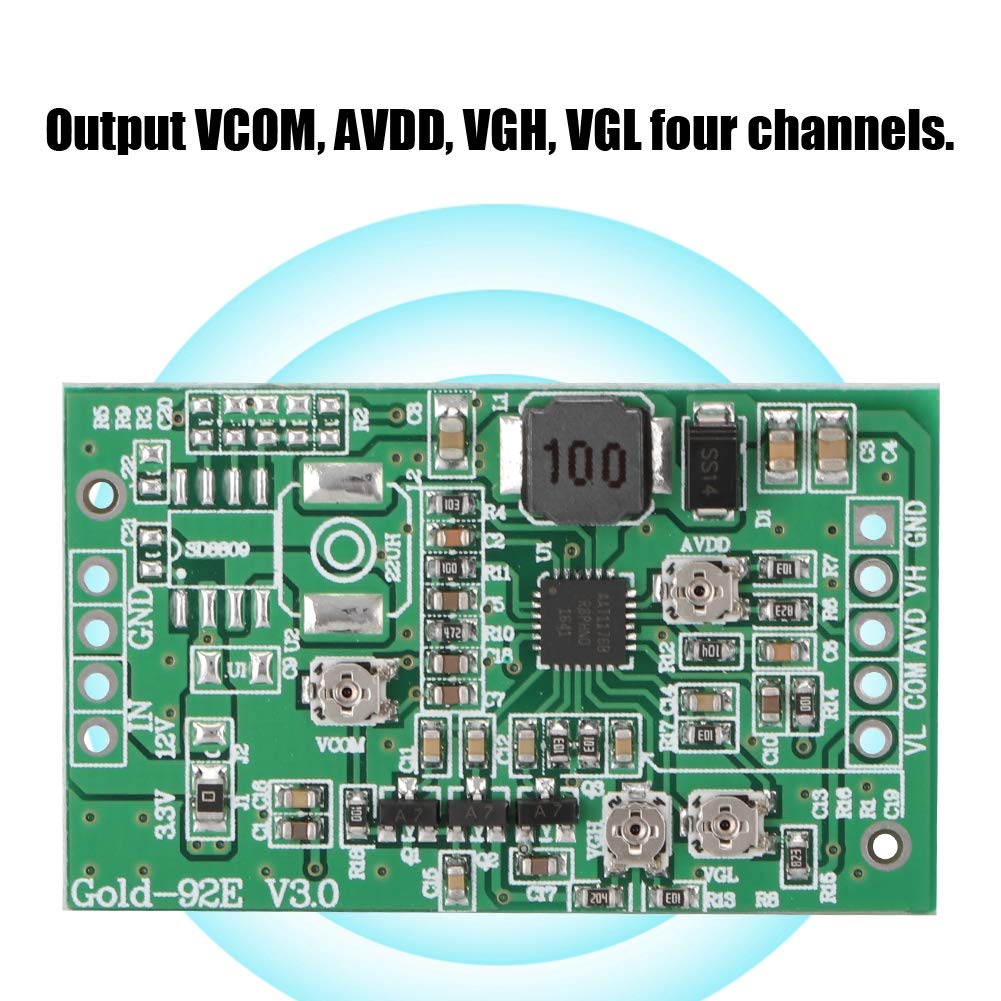 Yosoo Health Gear LCD TCON Board, Boost Board Module LCD TCON Board VGL VGH VCOM AVDD 4 Adjustable Gold-92E Zhide