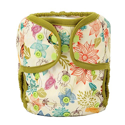 ReUseLife One Size Cloth Diaper Cover Snap with Double Gusset 3 Pack (Rose Pineapple Bloom)