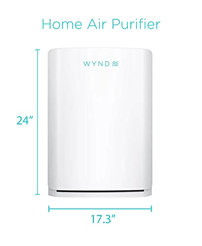 Wynd Max Home Air Purifier - App and Alexa Enabled, Smart Purification - HEPA Filter - Ideal for Home, Office, Large Spaces - 1200 sqft…