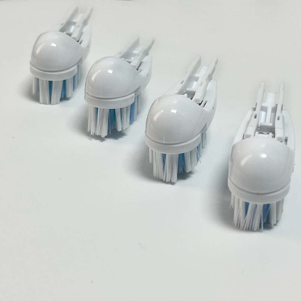 4Pcs Sensitive Replacement Toothbrush Heads, fit for Oral-B 4732 3733 4733, Crisscross Bristles and Rotating Powerhead