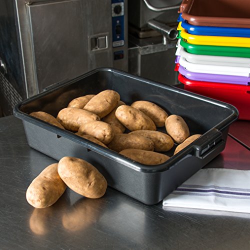 Carlisle FoodService Products N4401003 Comfort Curve™ Ergonomic Wash Basin Tote Box, 5" Deep, Black