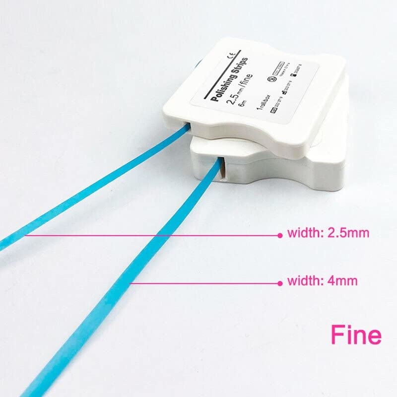 BELEON Dental Polishing Strips - Tooth Polisher Dental File for Teeth Sanding Grinding Deep Teeth Cleaning Tool Tooth Polish Abrasive Strip Oral Care Cleaning Tool - Fine 1 Roll 4mm x 6M