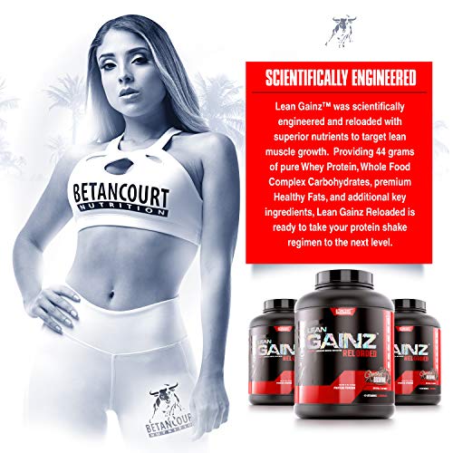 Betancourt Nutrition Lean Gainz Protein Blend, Natural Protein, Carbohydrates, Saturated Fatty Acids, Powder 5.3 lb. (16 Servings), Chocolate Brownie