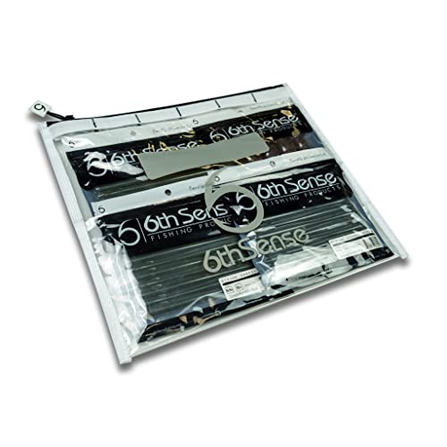 6th Sense Fishing BaitZip Pro Gusseted Bag (12"x10", Clean White)