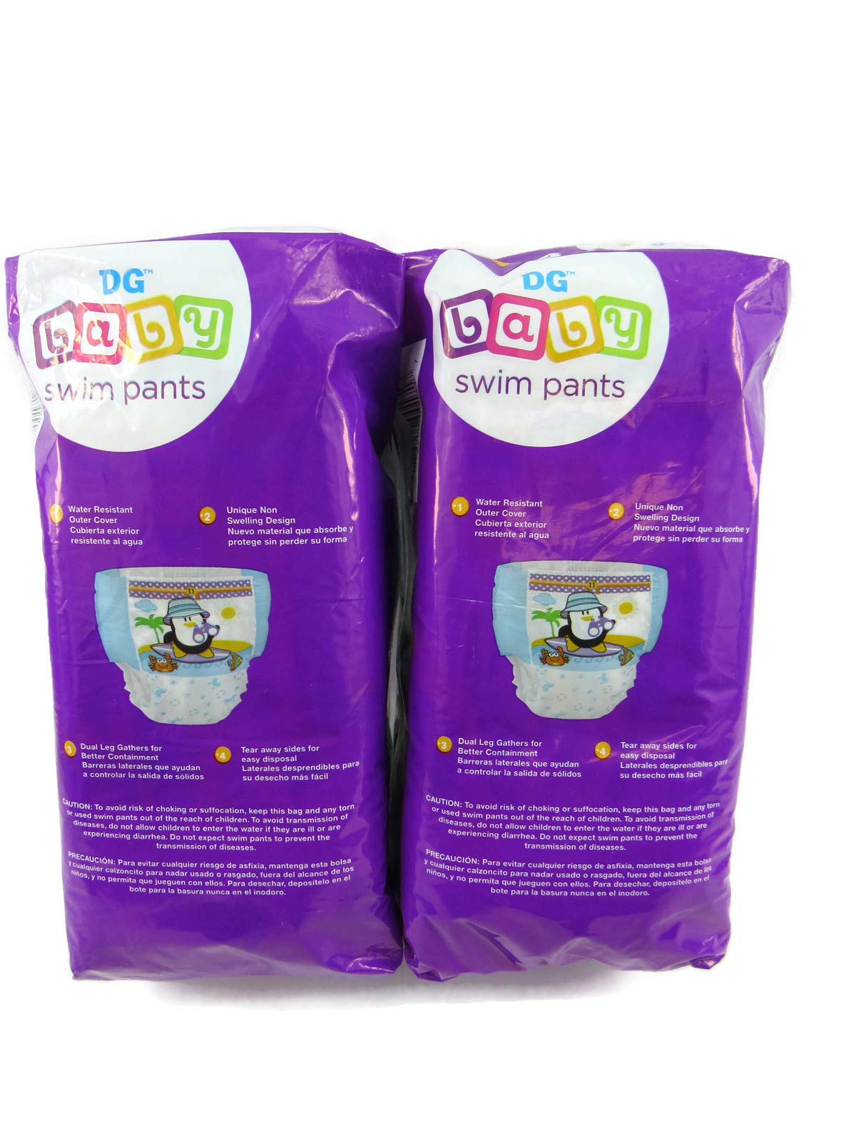 Baby Swim Pants Medium 24-34 Lbs (2 Packs)