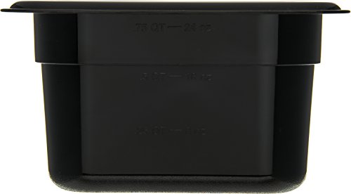 Carlisle FoodService Products 3068703 Plastic Food Pan, 1/9 Size, 4 Inches Deep, Black (Pack of 6)