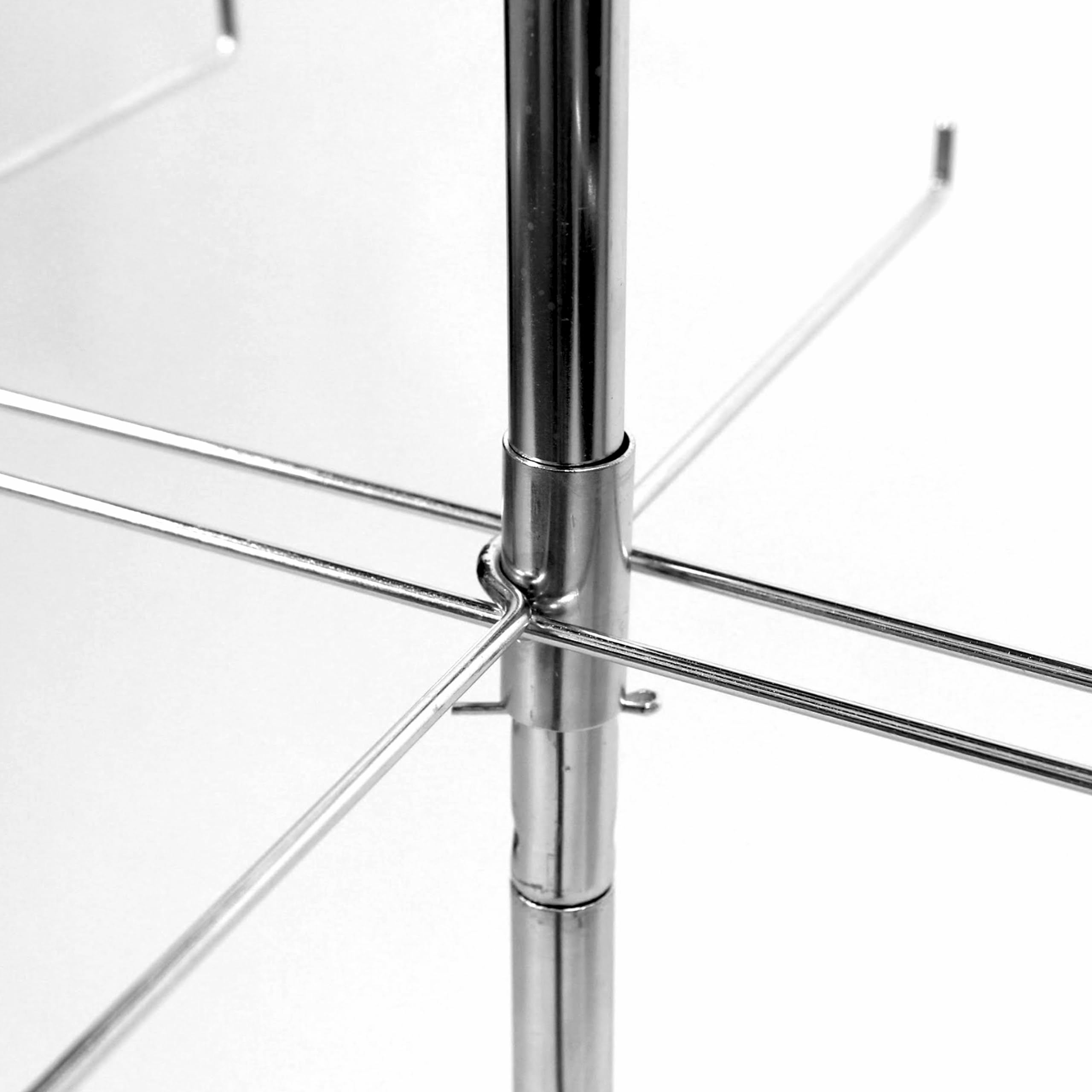 SSWBasics 4-Tier Chrome Wire Spinner Rack (4 tiers - space 12β apart) - Rotating Jewelry Display Organizer - Floor Spinner Rack - Perfect for Food Items and Fashion Accessories