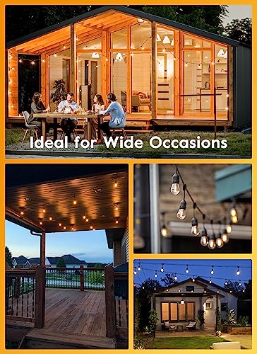 Brightown 25 Pack LED S14 Replacement Light Bulbs, Shatterproof E26 Medium Base Edison Vintage Bulbs Equivalent to 11 W, Fits for Commercial Outdoor Patio Garden Vintage Lights, 2700K, Warm White