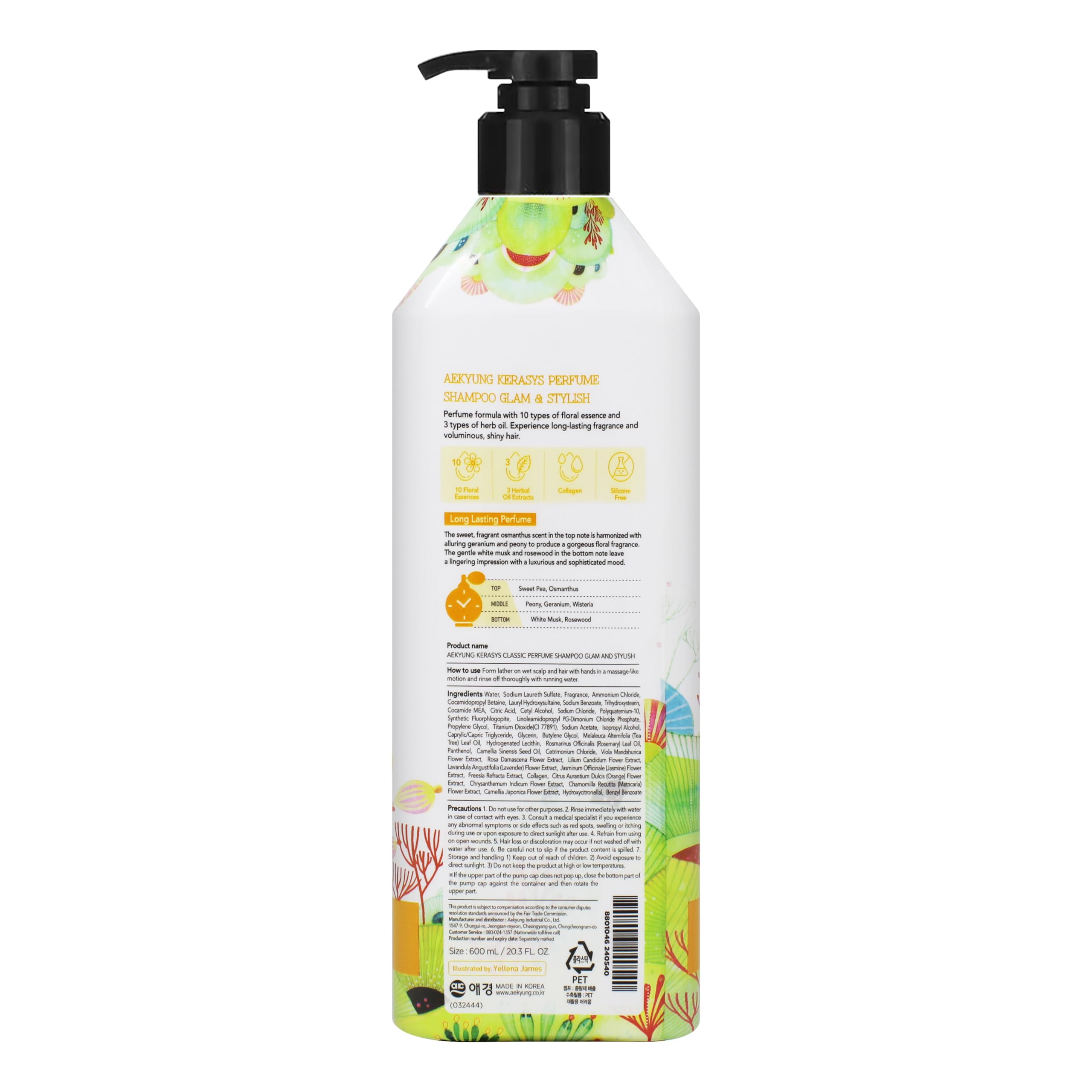 Kerasys Perfume Glam Stylish 20.3 fl oz / 600 ml (Shampoo + Conditioner Set)