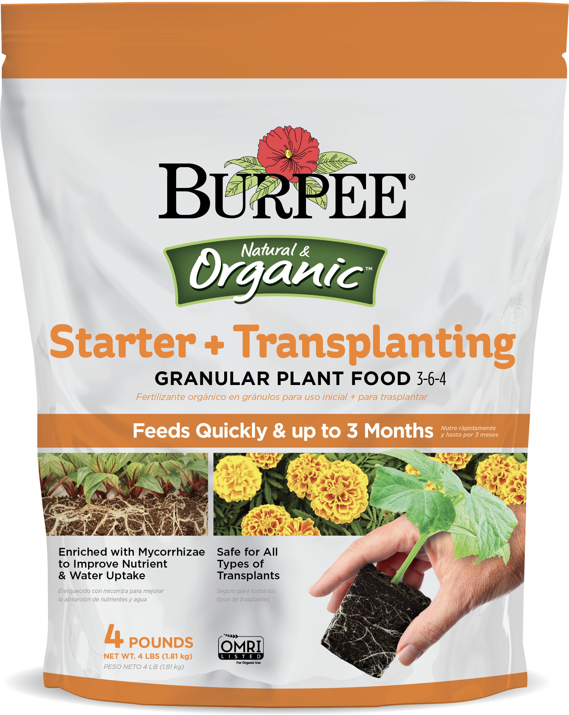 Burpee Organic Starter and Transplanting Granular Plant Food, 4 lb