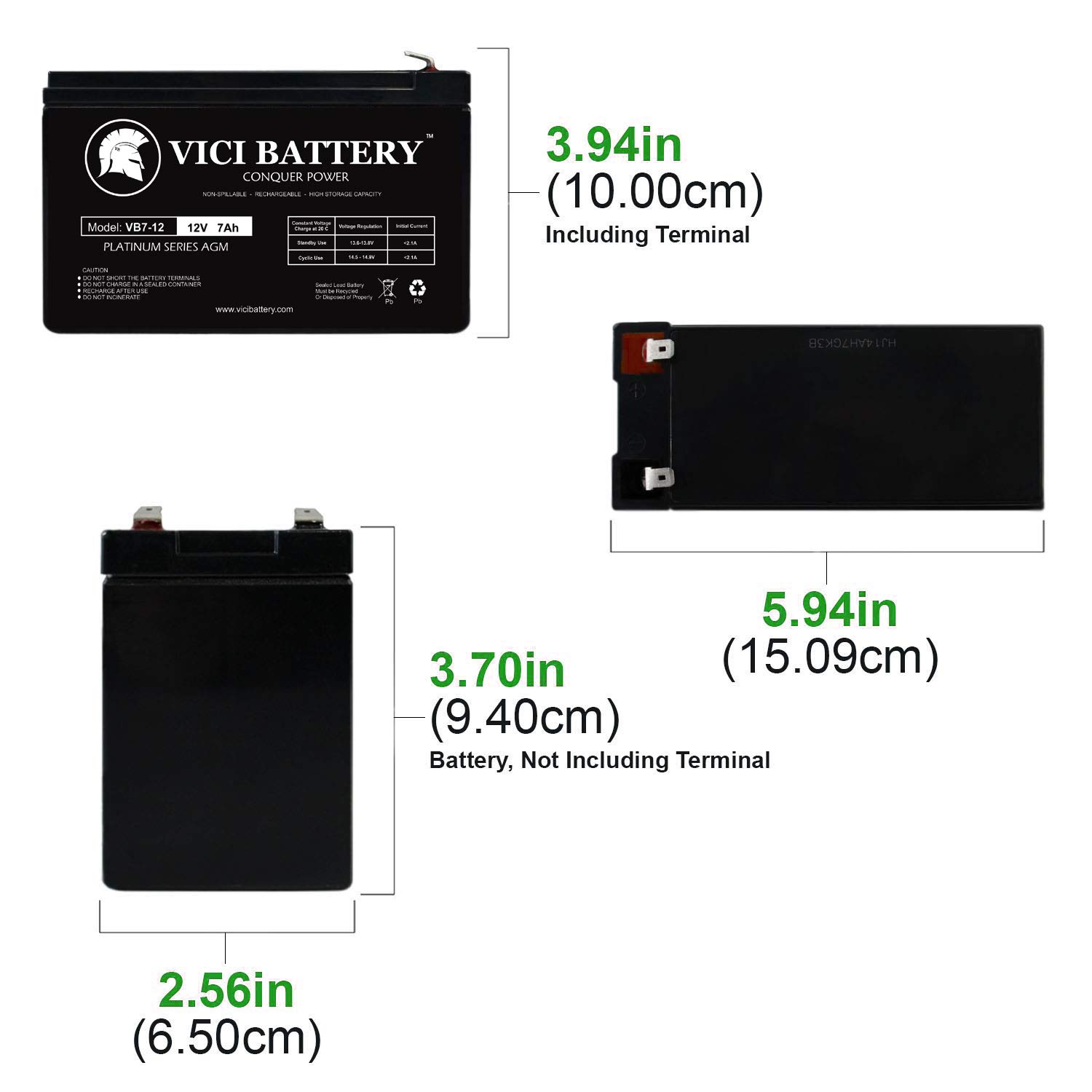 VICI Battery 12V 7AH 2 Pack SLA Battery for Viking G-5 Swing Gate Operator Brand Product
